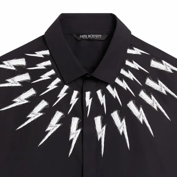 Neil Barrett Lightning Printed Long-sleeved Shirt