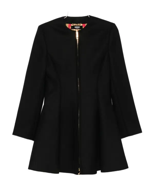 Versace Long-sleeved Zip-up Coat