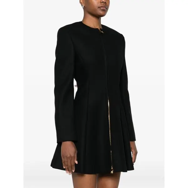 Versace Long-sleeved Zip-up Coat