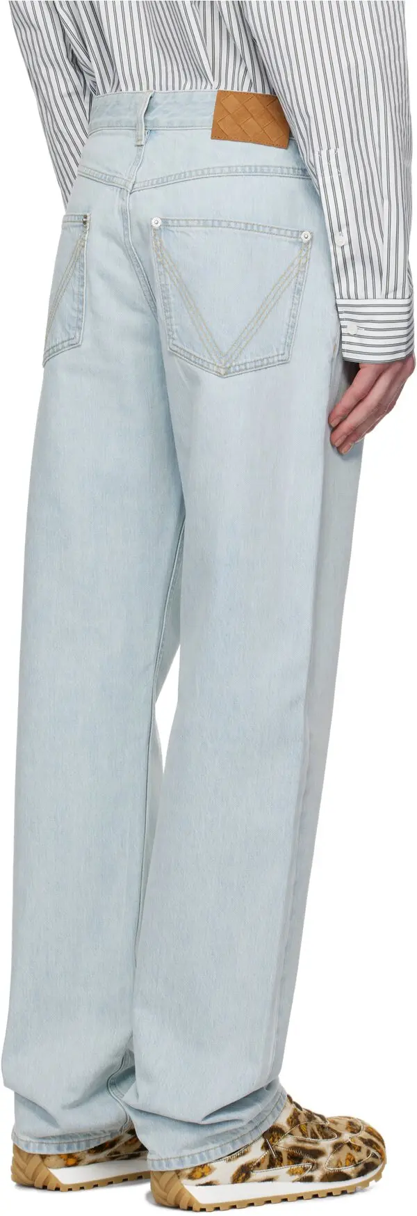Bottega Veneta Extra Bleached Straight Leg Jeans - Light Blue