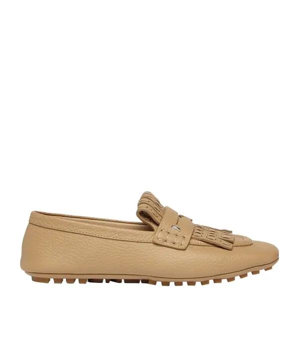 Fendi Leather Driving Loafers