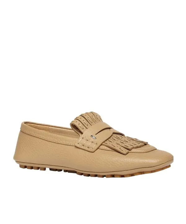 Fendi Leather Driving Loafers