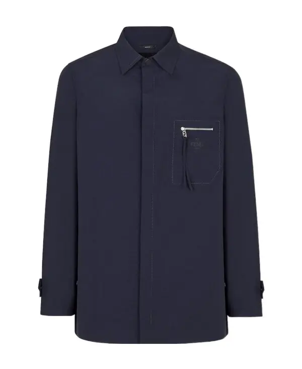Fendi Zip-detailed Shirt Coat