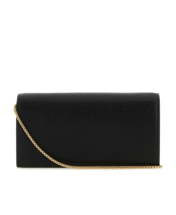 FERRAGAMO Gancini Plaque Leather Clutch Bag