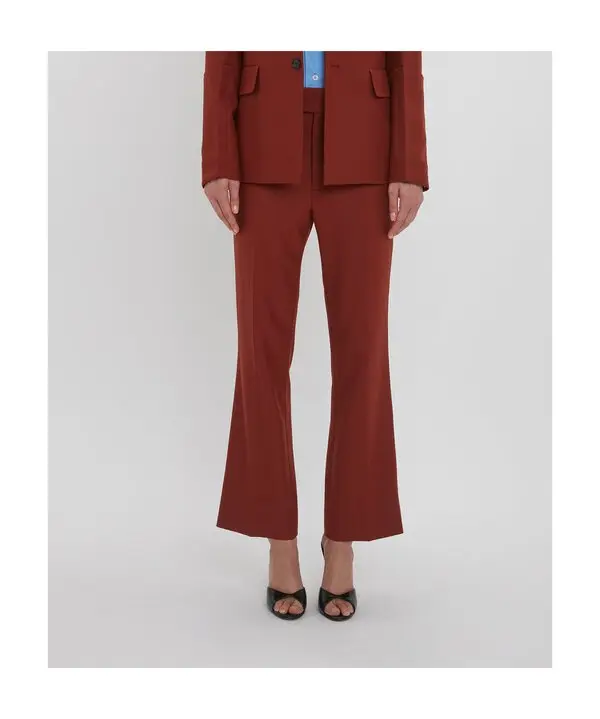 Victoria Beckham Pressed Crease Flared Trousers