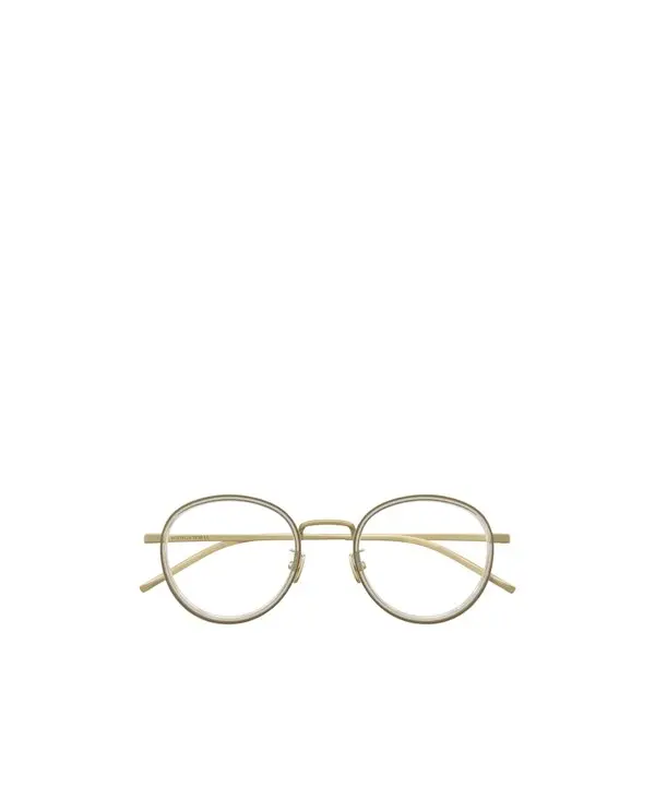 Bottega Veneta Oval Frame Eyeglasses - Brassy