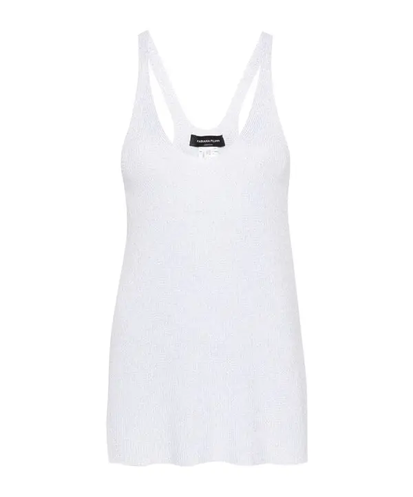 Fabiana Filippi Sleeveless Knit Top With Logo Detail