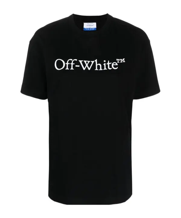 Off-White Bookish Crewneck Straight Hem T-shirt - Black