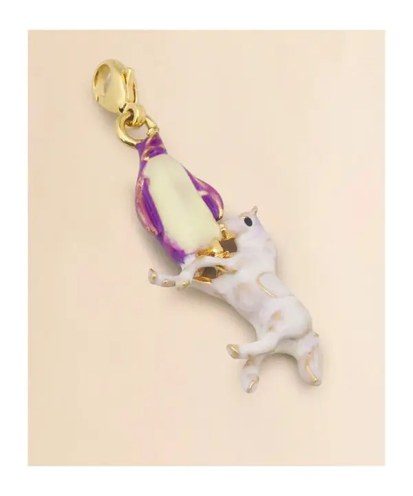 Marni Drop Design Pendant With Animal Motif