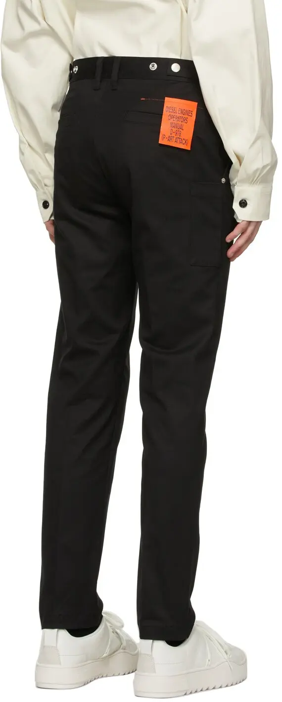 DIESEL® Straight-leg Logo Detailed Casual Pants