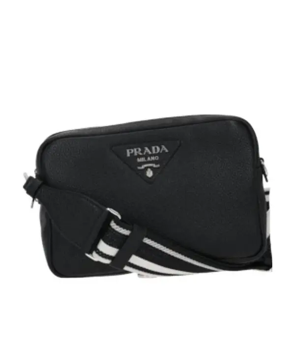 Prada Logo Zip-up Shoulder Bag