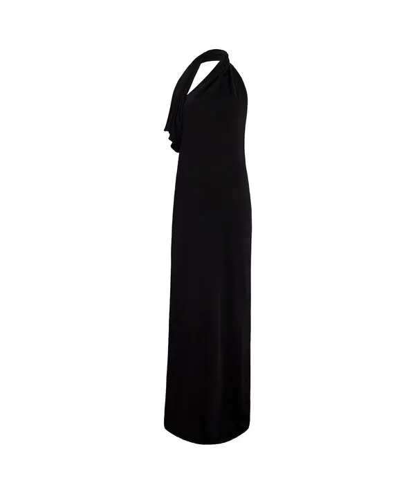 Khaite Roza Maxi Dress With Integrated Scarf Detail