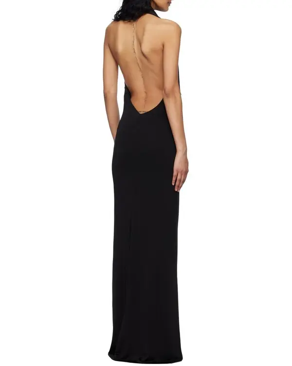 Khaite Roza Maxi Dress With Integrated Scarf Detail