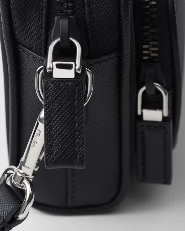 Prada Re-nylon And Saffiano Leather Shoulder Bag