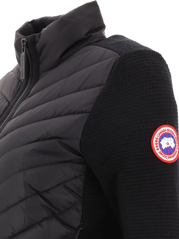 Canada Goose Padded Cardigan With Logo Patch - Black