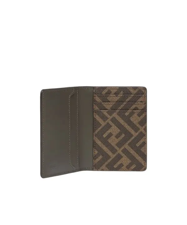 Fendi Ff Squared Card Holder - Green