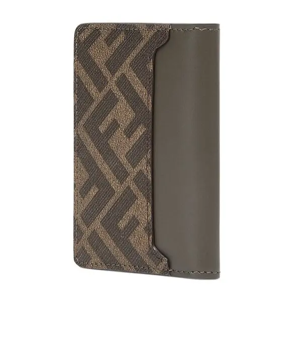 Fendi Ff Squared Card Holder - Green