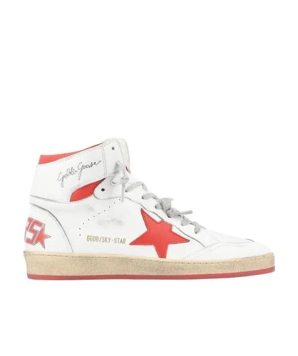 GOLDEN GOOSE Sky Star High-top Sneakers - White