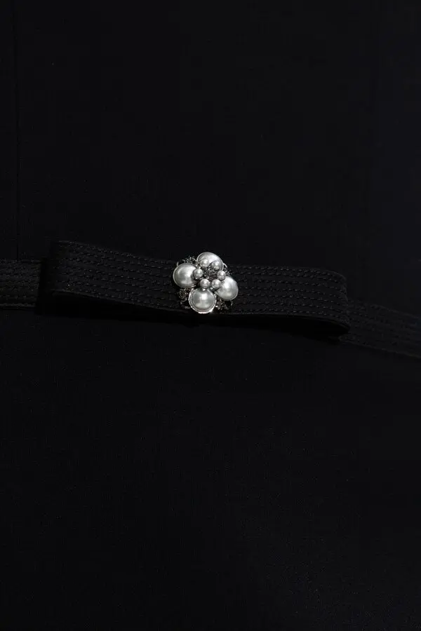 Versace Strapless Mini Dress With Embellished Bow Detail