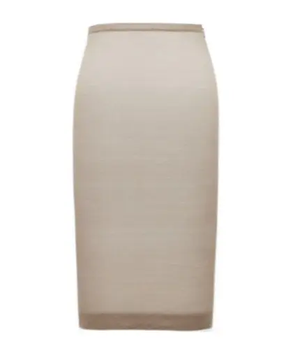 Saint Laurent Wide Hem Pencil Skirt - Taupe