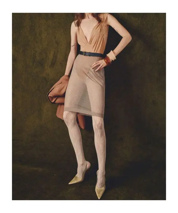Saint Laurent Wide Hem Pencil Skirt