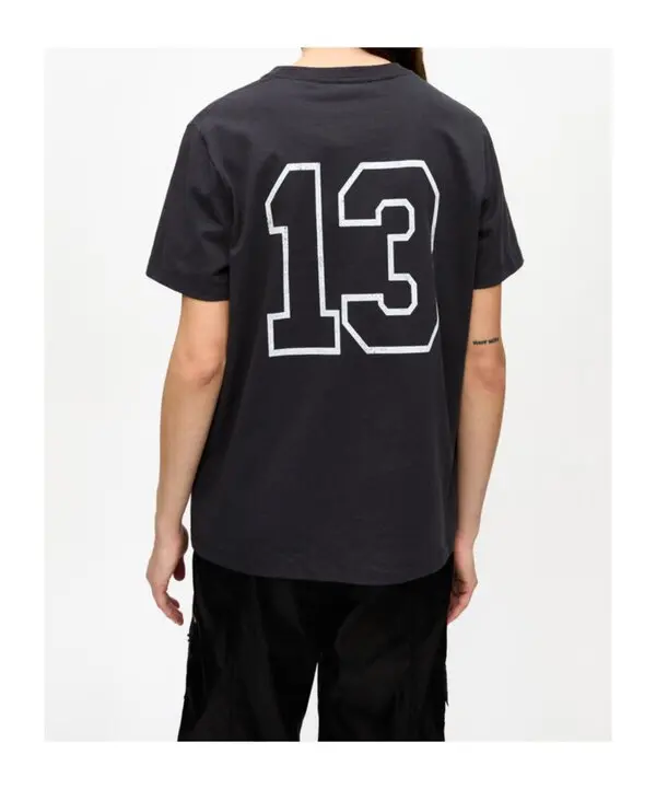 GANNI Graphic Print Short Sleeve Top