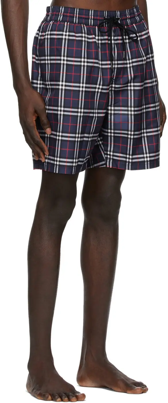 Burberry Plaid Drawcord Swim Shorts - Black