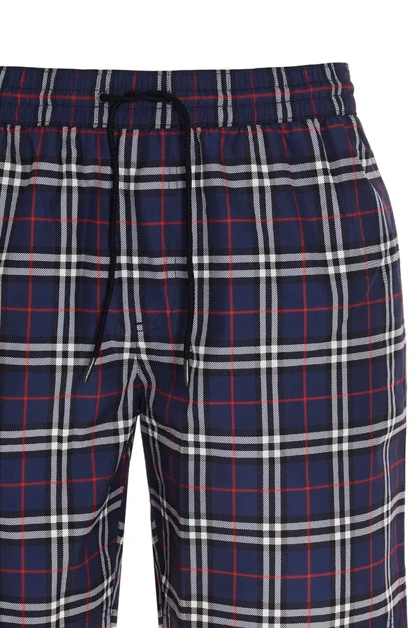 Burberry Plaid Drawcord Swim Shorts - Black