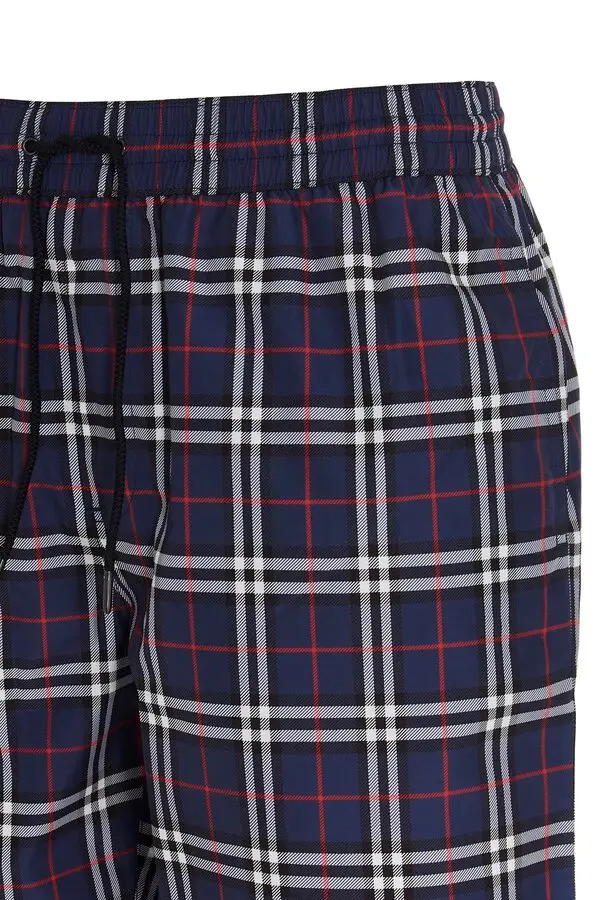 Burberry Plaid Drawcord Swim Shorts - Black