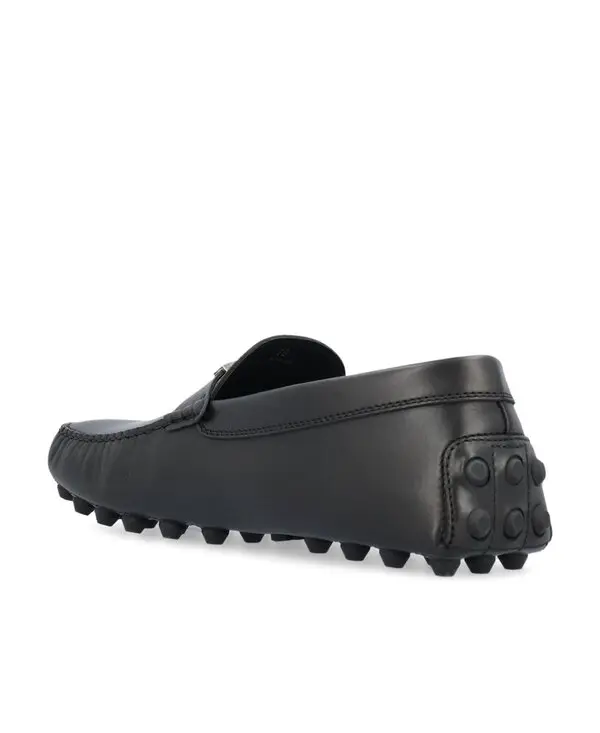 TOD'S Gommino Logo Plaque Loafers - Black