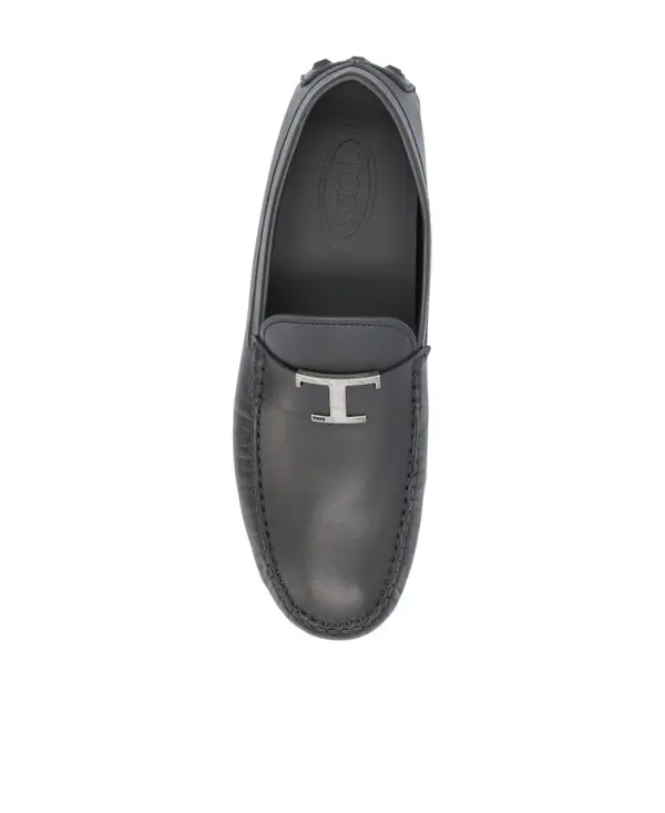 TOD'S Gommino Logo Plaque Loafers - Black