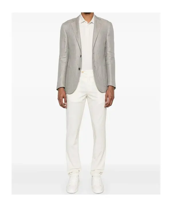 Canali Belt Loops Slacks - White
