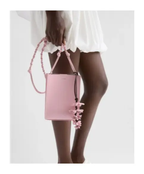 JIL SANDER Small Tangle Crossbody Bag - Neon Rose