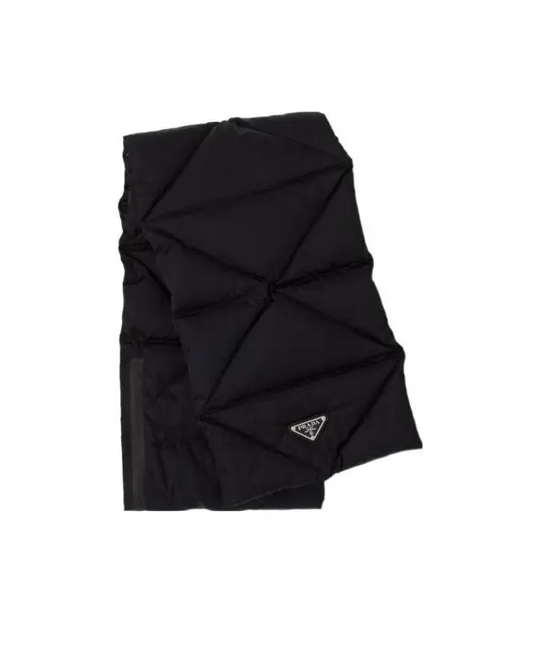 Prada Re-nylon Scarf With Extractable Hood - Black