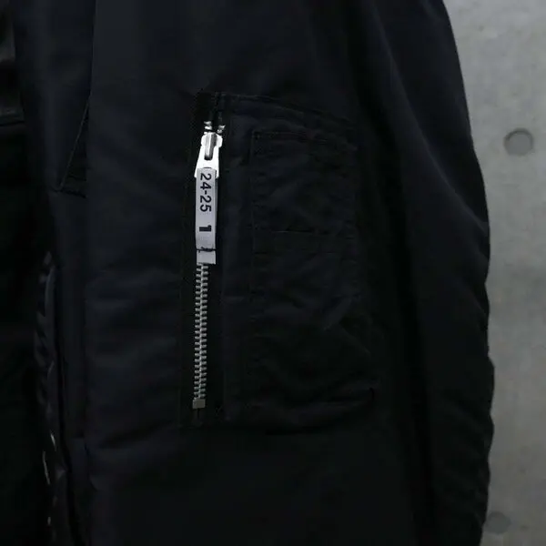 Mihara Yasuhiro Double Layered Zipped Flight Jacket - Black
