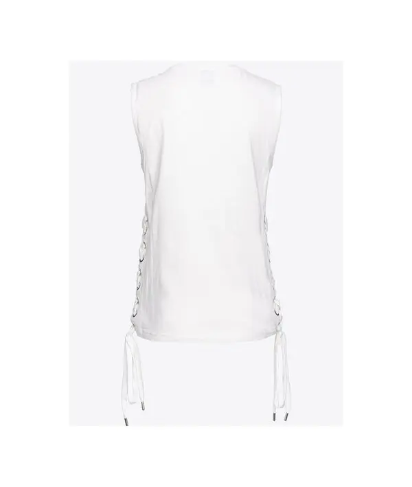 Pinko Lace-up Sleeveless Tank Top