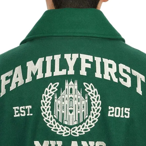 FAMILY FIRST Varsity Bomber Jacket With Embroidered Logo