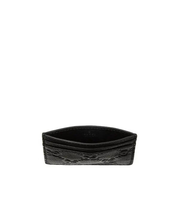 Gucci Gg Emblem Card Case - Black