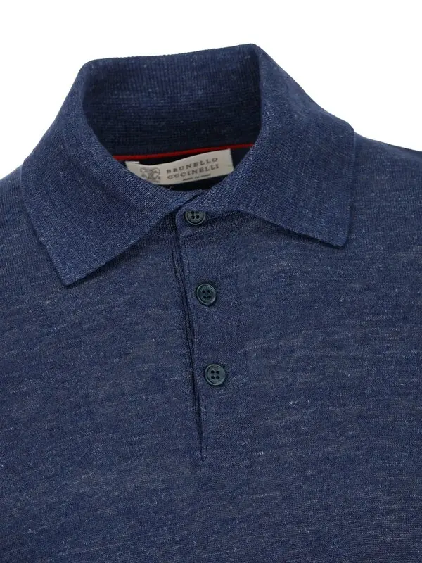 Brunello Cucinelli Basic Polo Shirt - Blue