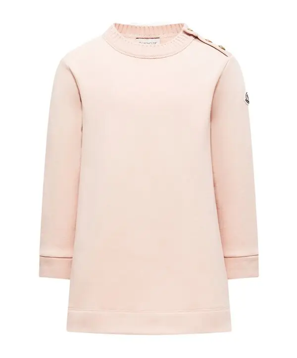 Moncler Logo Patch Crewneck Sweatshirt Dress