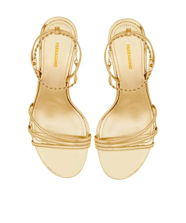 FERRAGAMO Ankle Chain High-heeled Sandals - Nude