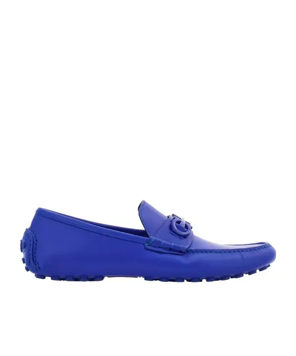 FERRAGAMO Round Toe Loafers - Blue