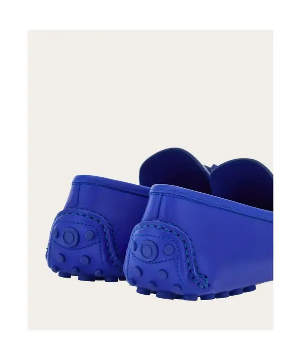 FERRAGAMO Round Toe Loafers - Blue