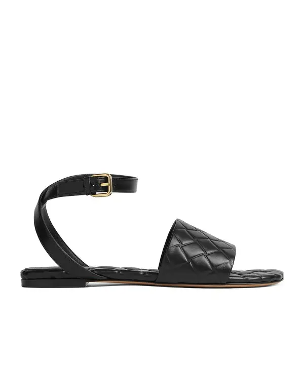 Bottega Veneta Amy Flat Sandals - Black