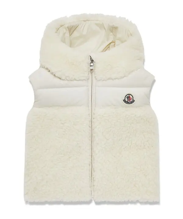 Moncler Botha Logo Patch Down Vest With Hood