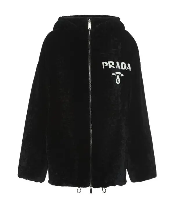 Prada Reversible Gabardine And Shearling Jacket