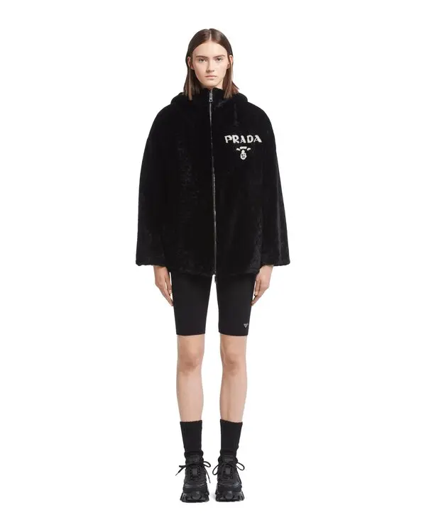 Prada Reversible Gabardine And Shearling Jacket