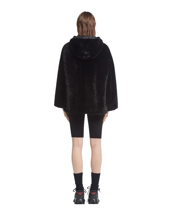 Prada Reversible Gabardine And Shearling Jacket