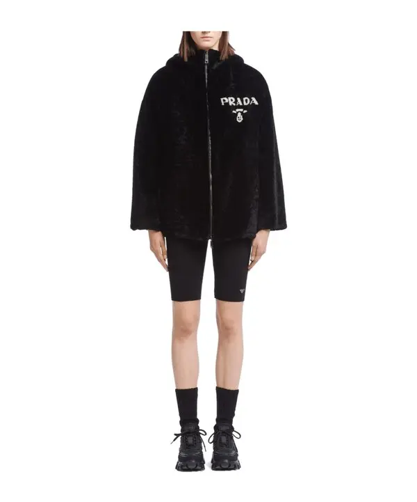 Prada Reversible Gabardine And Shearling Jacket