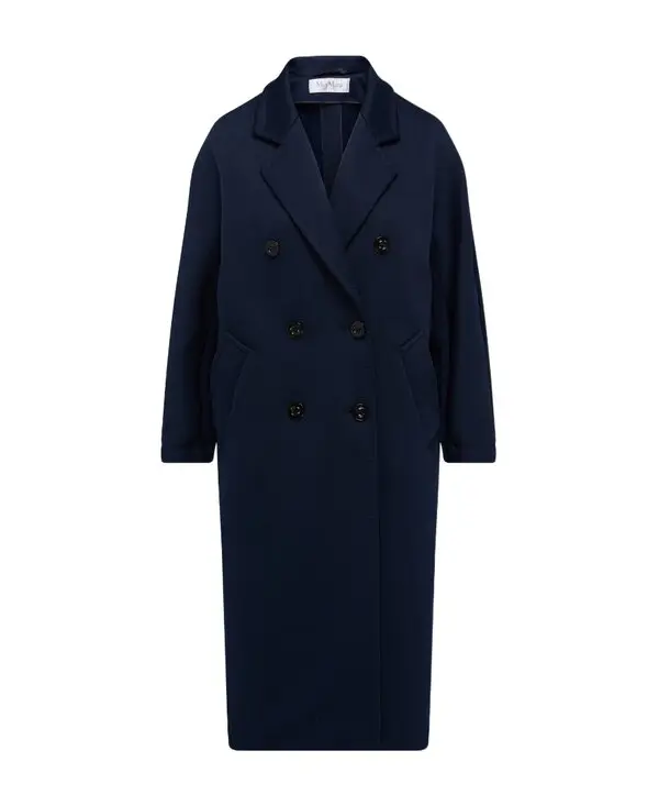 Max Mara Double-breasted Coat - Dark Blue
